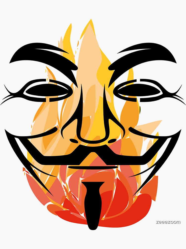 "Anonymous" Sticker for Sale by zeeezoom | Redbubble