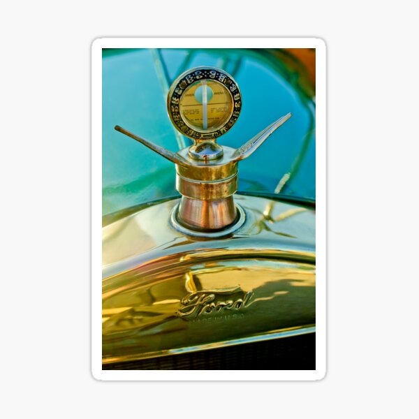 "1923 Ford Model T Hood Ornament -0380c" Sticker by jilljreger | Redbubble