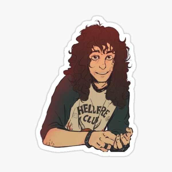 "Eddie Munson stranger things" Sticker for Sale by Claissieeart | Redbubble