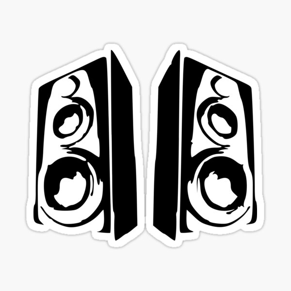 "stereo speakers" Sticker for Sale by WaveGrrl2 | Redbubble