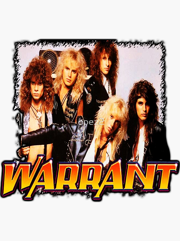 "Warrant band glam metal band music and art tour " Sticker for Sale by ...