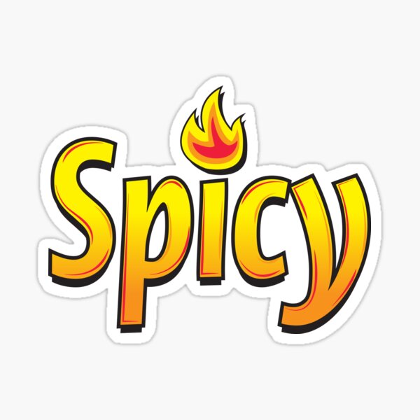 "spicy" Sticker for Sale by zeeezoom | Redbubble