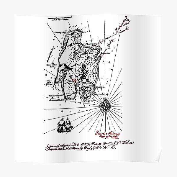 "HIDDEN TREASURE MAP! It's real!" Poster for Sale by Kricket-Kountry ...