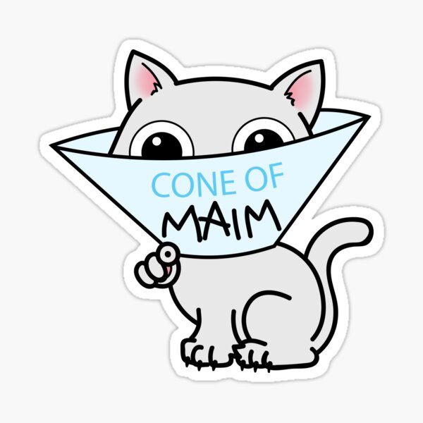 "Payback - Cone of Maim - Kitty Cat Shame" Sticker for Sale by ...