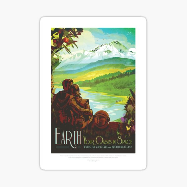 "NASA JPL Space Tourism Earth (8K resolution) Classic " Sticker for ...