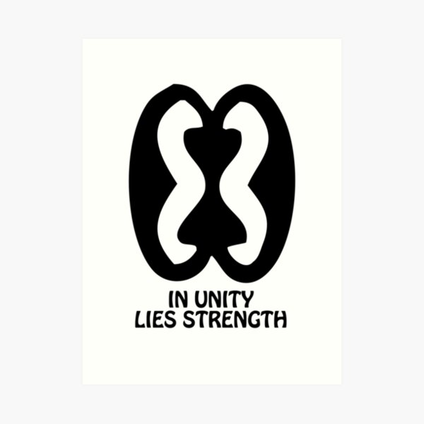 "T-Shirt Adinkra Symbol: Strength Through Unity" Art Print for Sale by ...