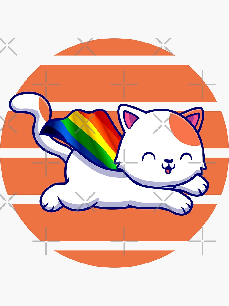 "Pride Cats Rainbow - Cartoon" Sticker for Sale by Toyingwest | Redbubble