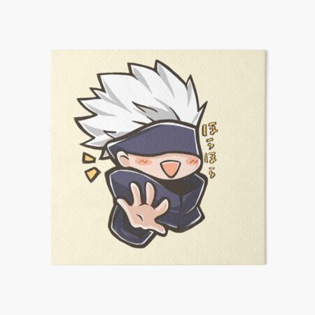 "Satoru Gojo chibi waving " Art Board Print by Manga-Nation | Redbubble