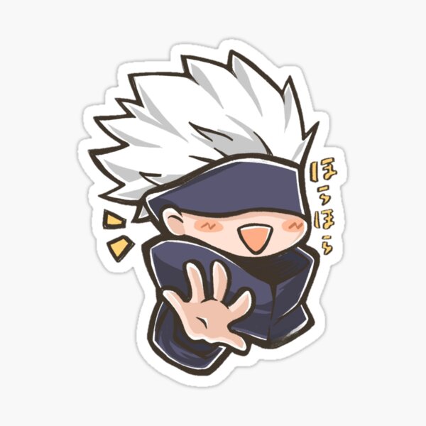 "Satoru Gojo chibi waving " Sticker for Sale by Manga-Nation | Redbubble
