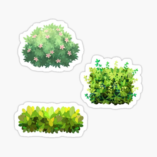 "Flower bushes pack - set of 3" Sticker for Sale by Starcavedori ...