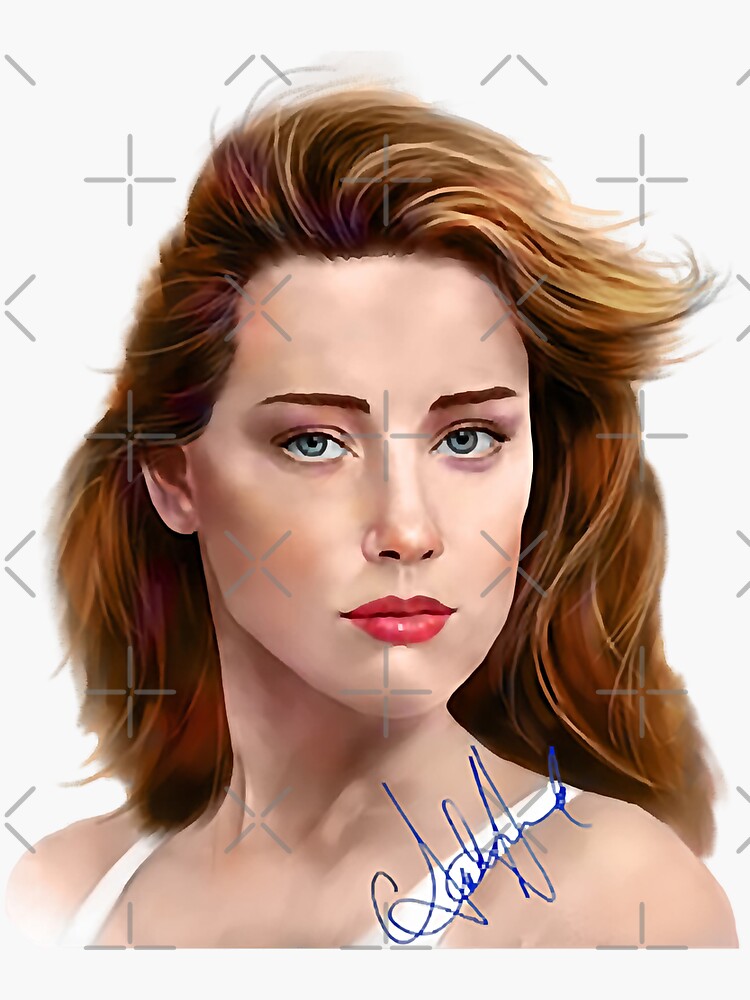 "Adaptive Energy Model Bisexual Nice Amber Heard Retro" Sticker for ...