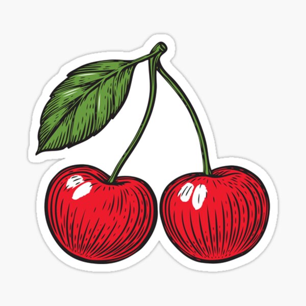 "vintage cherry pattern retro collection" Sticker for Sale by Rajniart ...