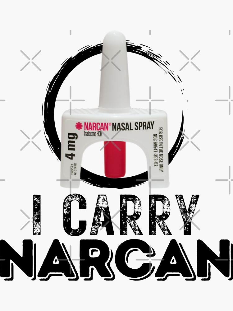 "I carry narcan" Sticker for Sale by The-Armour | Redbubble