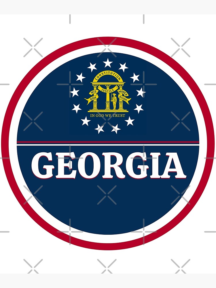 "Georgia State Flag Roundel" Poster for Sale by FedSherDesign | Redbubble