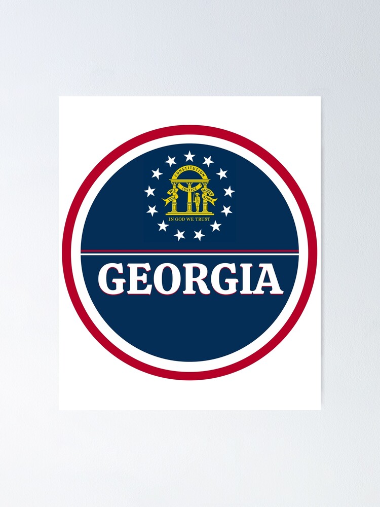 "Georgia State Flag Roundel" Poster for Sale by FedSherDesign | Redbubble