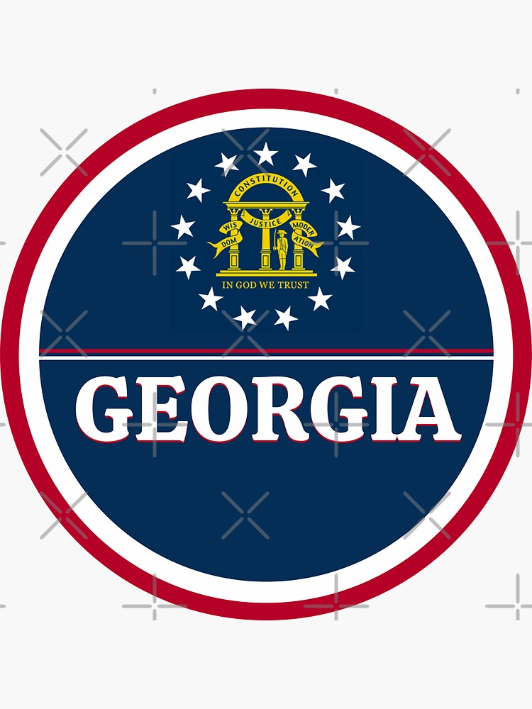 "Georgia State Flag Roundel" Sticker for Sale by FedSherDesign | Redbubble