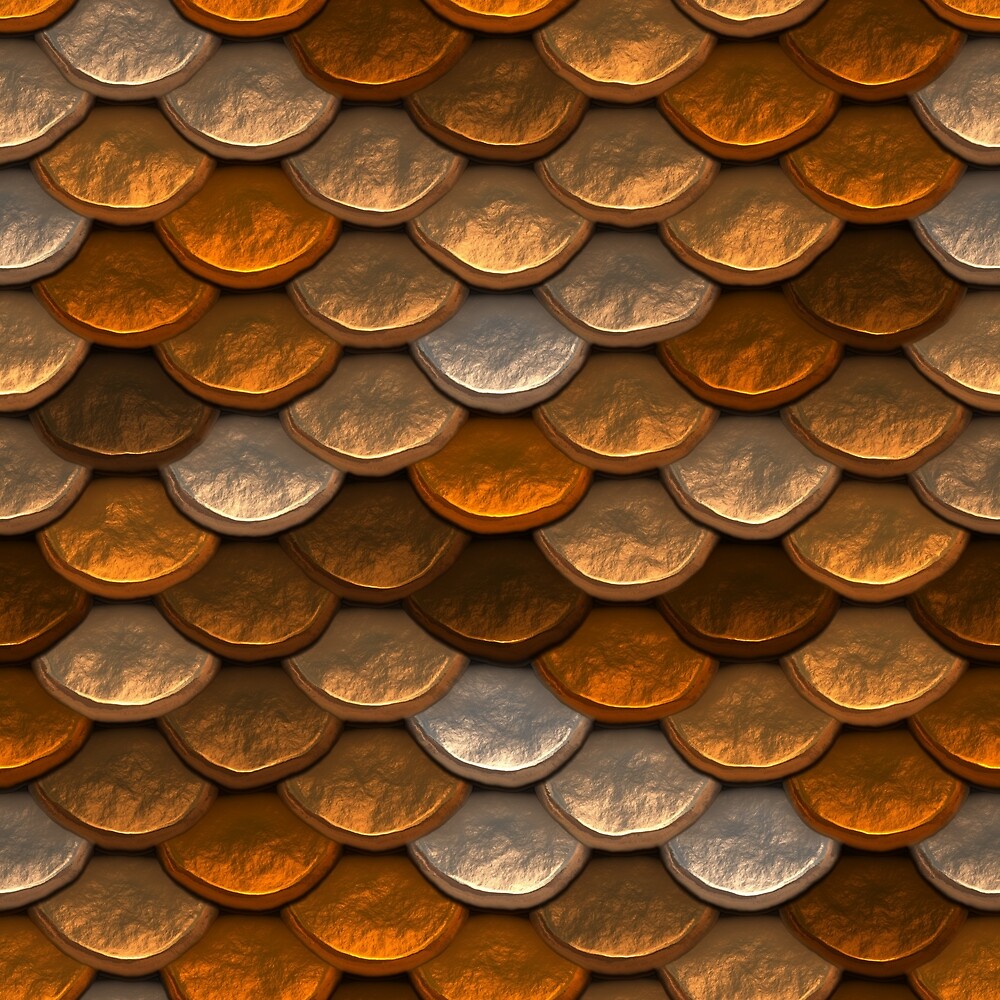 "Shimmering scale pattern in brown and copper tones" by sosweet | Redbubble
