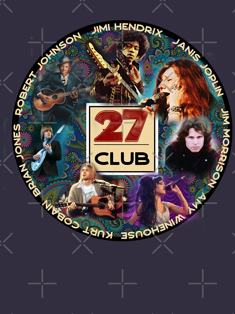"Music 27 club Band 27 Club Musicians who died at the tender" T-shirt ...
