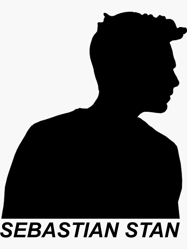 "SEBASTIAN STAN OUTLINE" Sticker by softseb | Redbubble