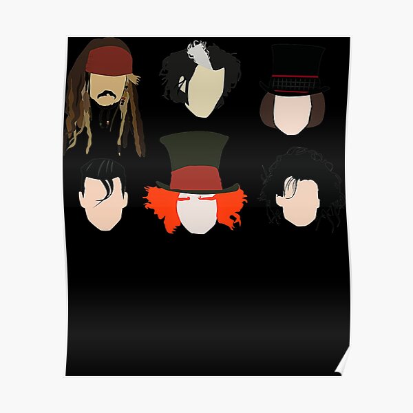 "Johnny Depp - Famous Characters" Poster for Sale by Joleneavage ...