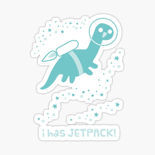 "I Has Jetpack! Relaxed Fit" Sticker for Sale by baxadsnanas | Redbubble