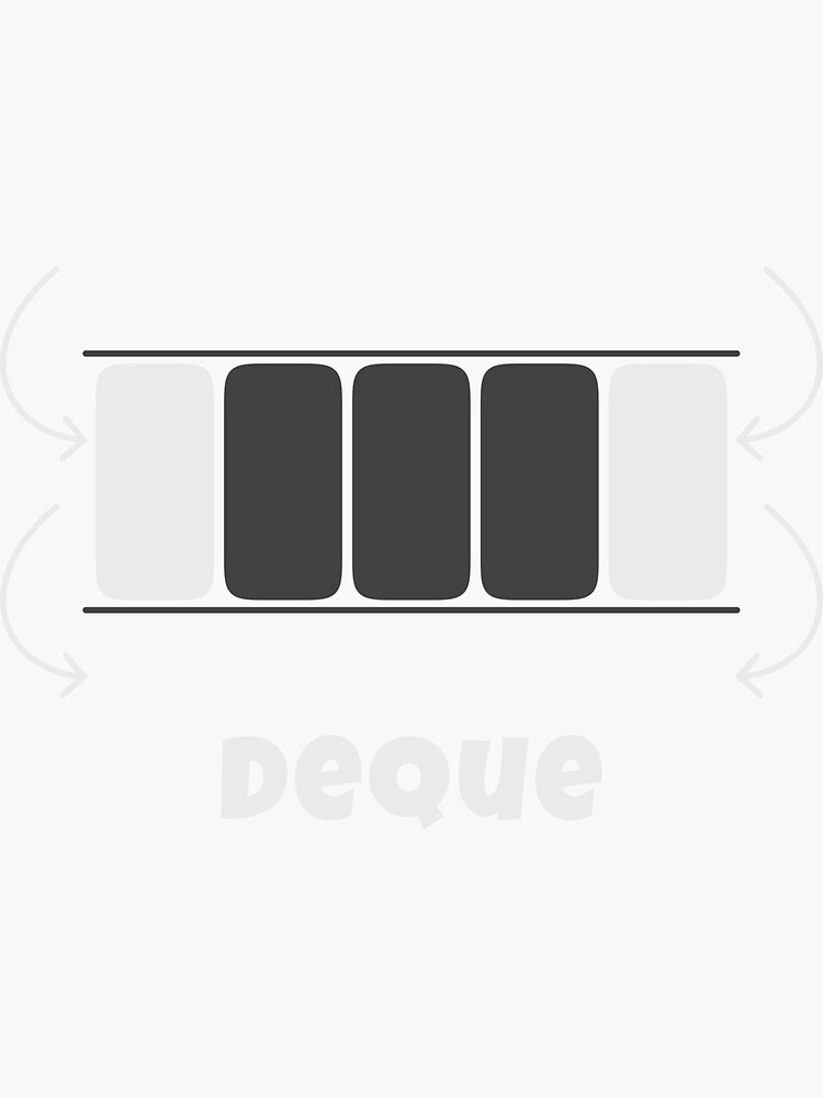 "Deque Data Structure" Sticker for Sale by Mechashadow | Redbubble