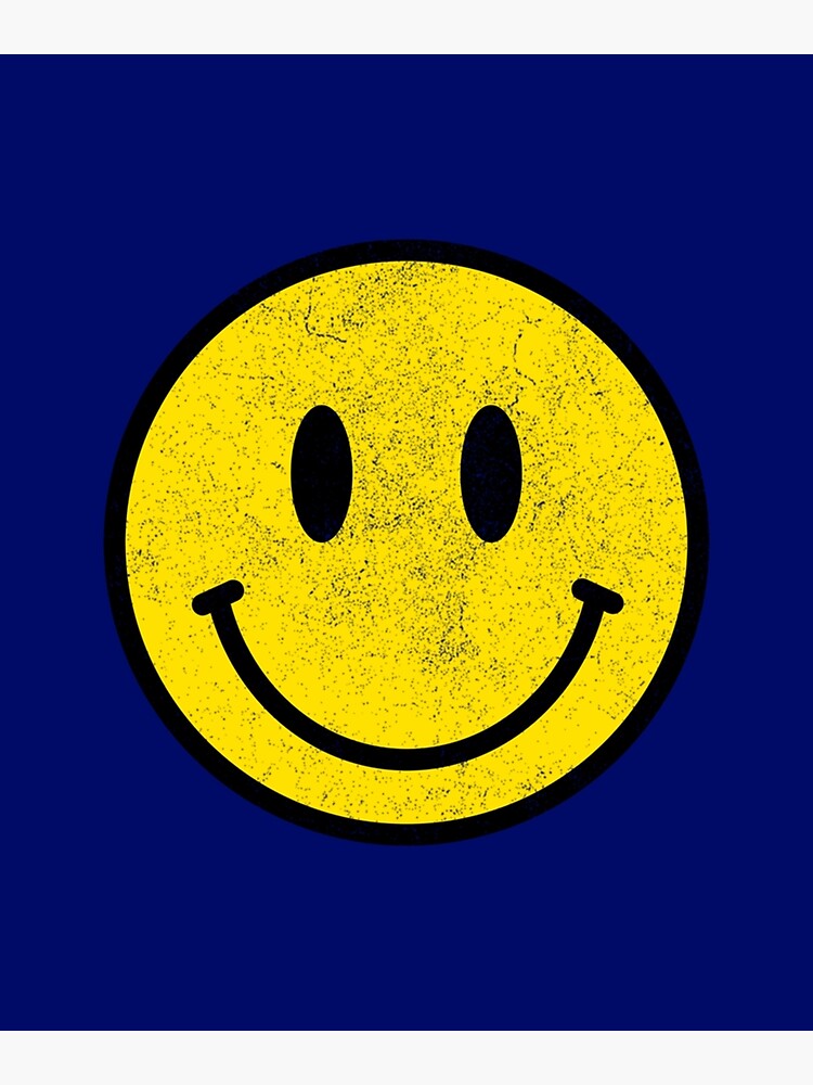 "Vintage Retro Happy Smiley Face 80s 90s Aesthetic " Poster for Sale by ...