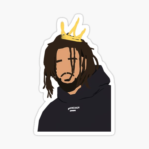 "J Cole King Cole" Sticker for Sale by Jennyims | Redbubble