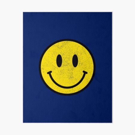 "Vintage Retro Happy Smiley Face 80s 90s Aesthetic " Art Board Print ...