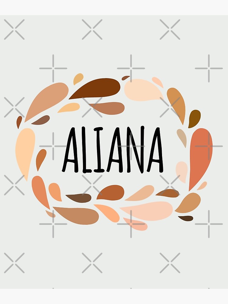 Lámina fotográfica «Aliana - Nombres para Esposa Hija y Niña» de ...