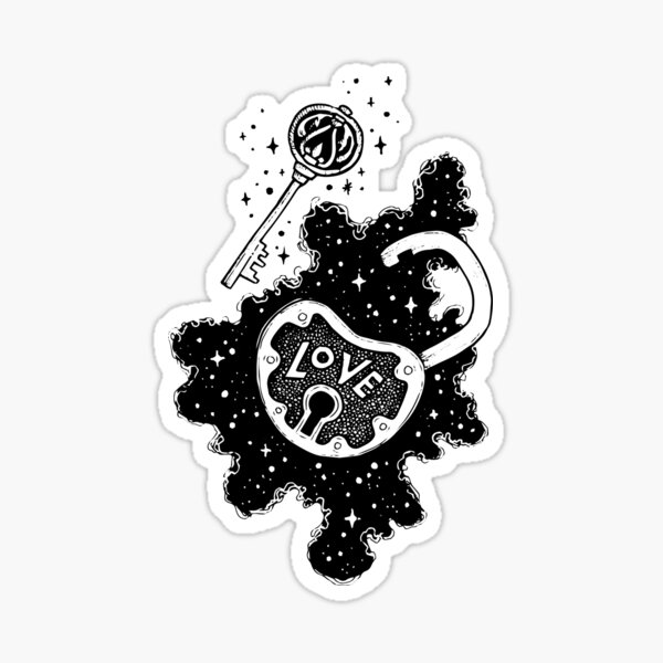 "Locked Wide Open" Sticker for Sale by artbysylph | Redbubble