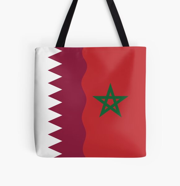 Bolsa de tela «La bandera de MARRUECOS fusiona la bandera de QATAR, la ...