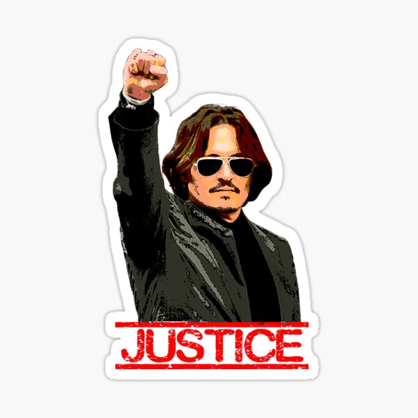 "Johnny Depp JUSTICE for Johnny Depp Johnny Depp" Sticker for Sale by ...