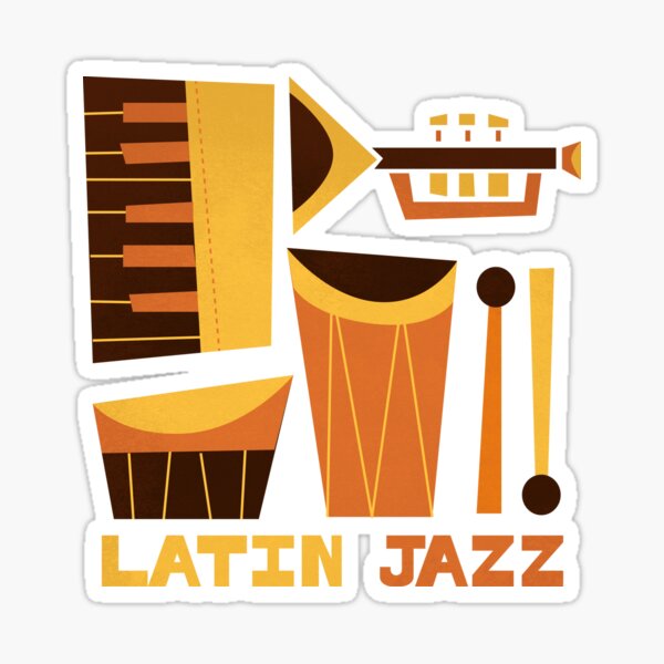 "Vintage Latin Jazz Music" Sticker for Sale by amirabouroumie | Redbubble