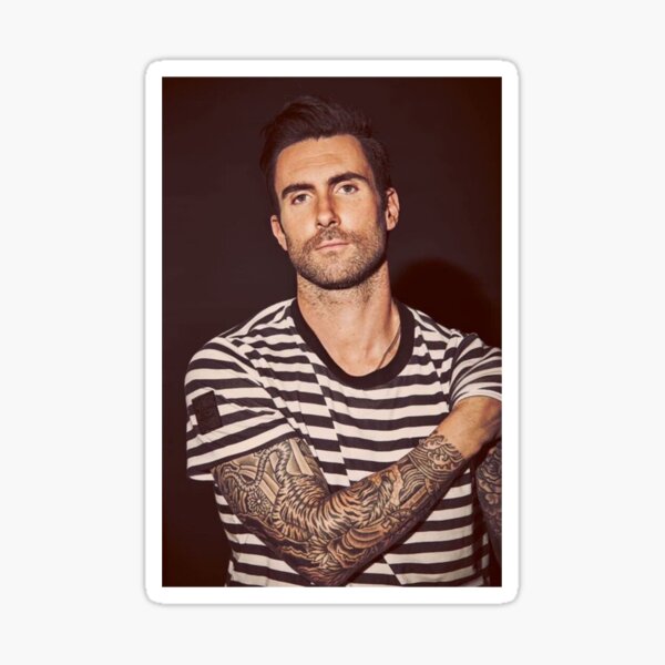 "adam levine " Sticker for Sale by BlackRRose29 | Redbubble