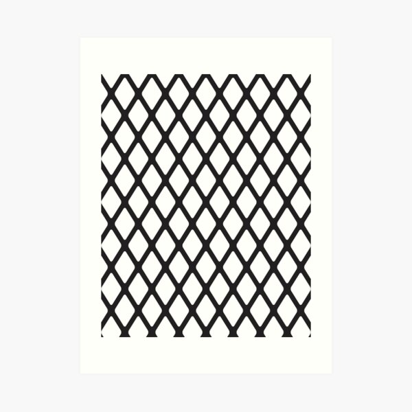 "Diamond Pattern with Fishnet Effect for Black Background" Art Print by ...