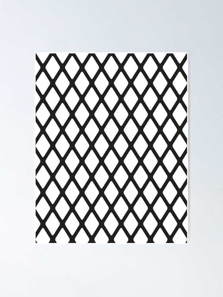 "Diamond Pattern with Fishnet Effect for Black Background" Poster for ...