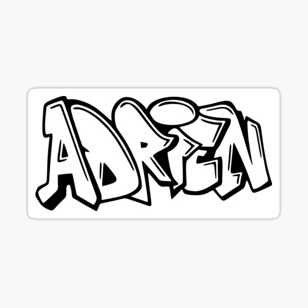 "Adrien - Graffiti Name Design" Sticker for Sale by NameThatShirt ...
