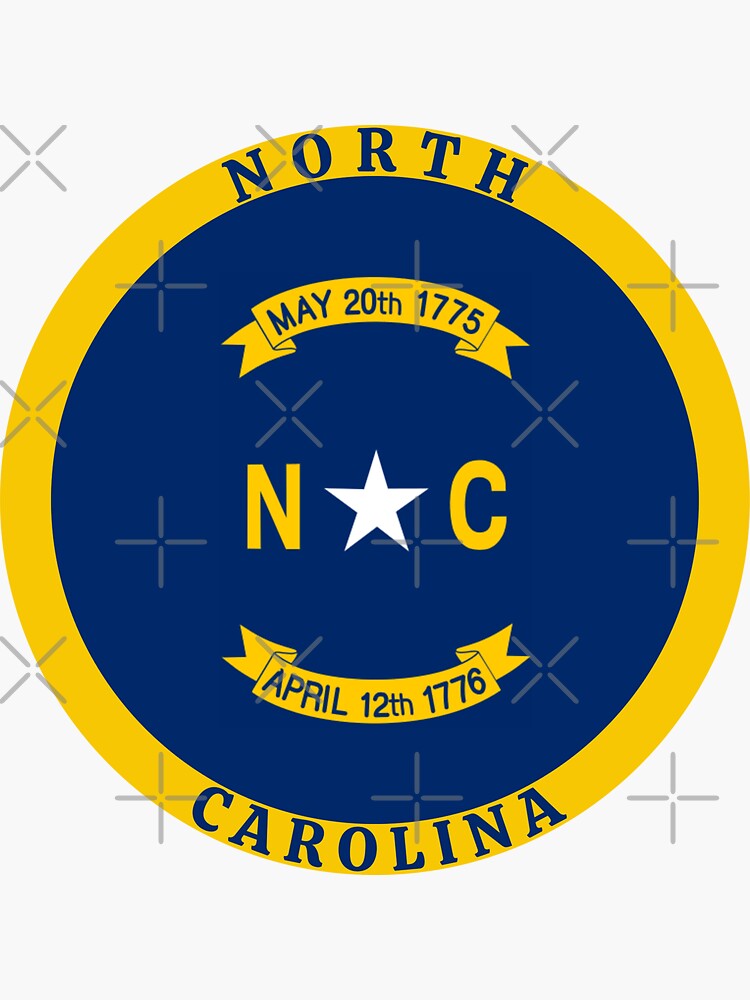"North Carolina State Flag Roundel" Sticker for Sale by FedSherDesign ...