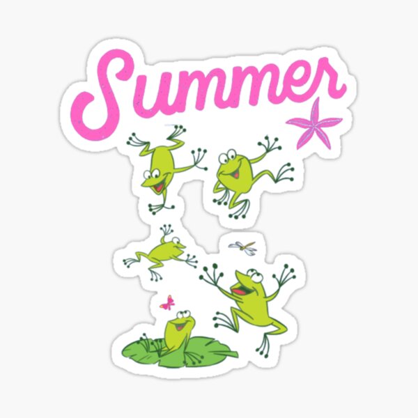 "Frog At The Beach" Sticker for Sale by dDushys | Redbubble