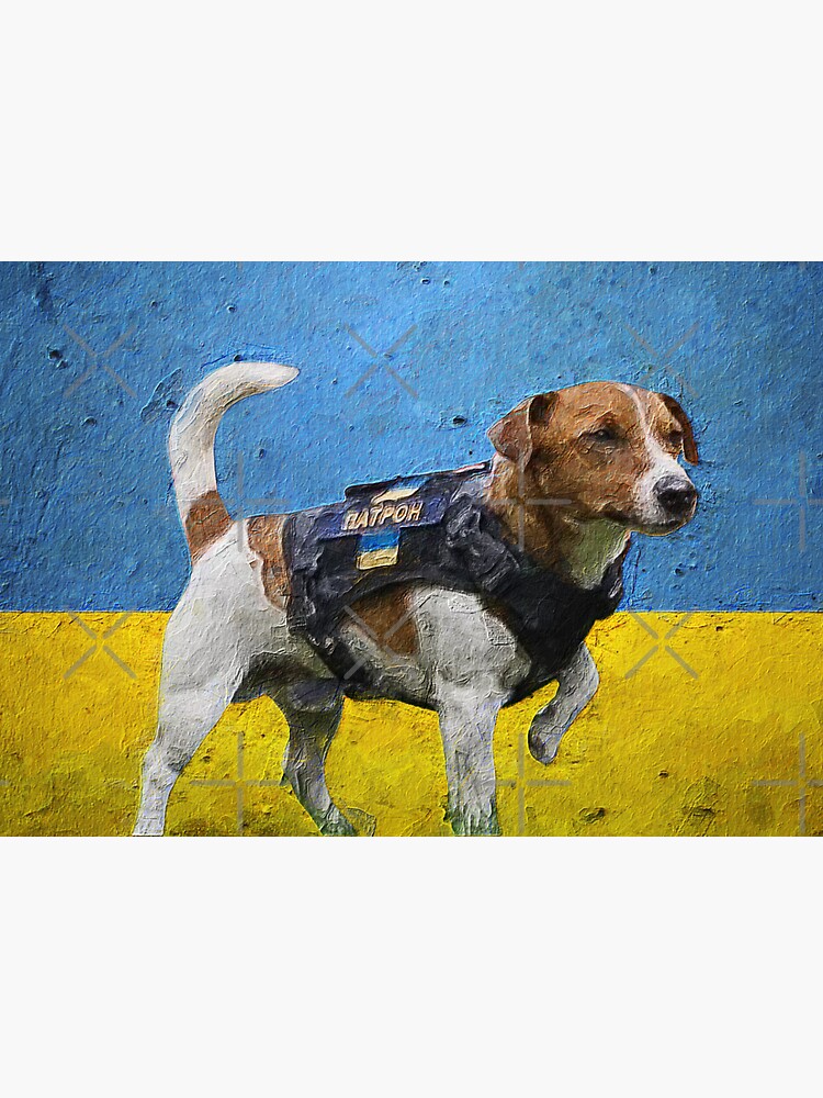"Ukrainian Dog Patron Stand With Ukraine" Sticker for Sale by FainoAjno ...