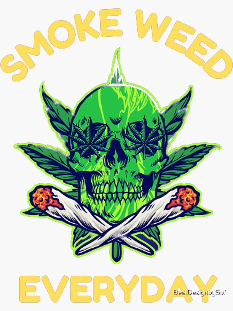 "Smoke Weed Everyday, Cannabis, Marijuana, Weed, 420, Leaf, Skull ...