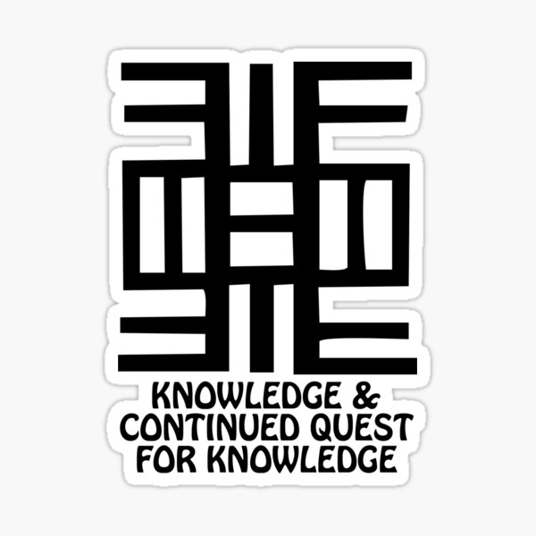 "T-Shirt Adinkra Symbol: Quest for Knowledge" Sticker for Sale by ...