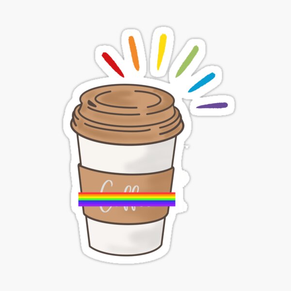 "Coffee With Rainbow Inside" Sticker for Sale by Cryptee-s | Redbubble