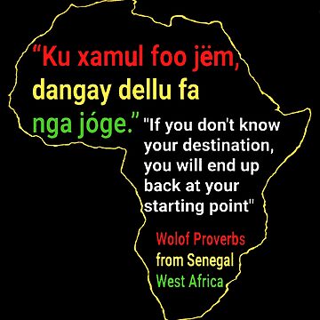 "African proverbs in Wolof - Traditional Wisdom from Senegal" Art Board ...