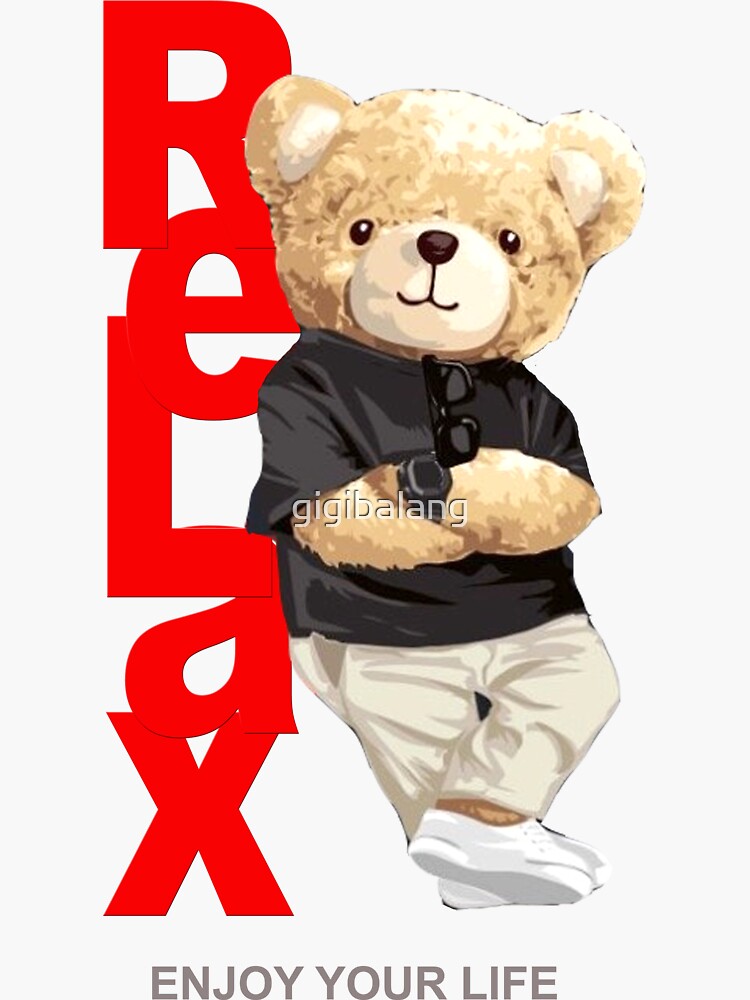 "relax bears" Sticker for Sale by gigibalang | Redbubble