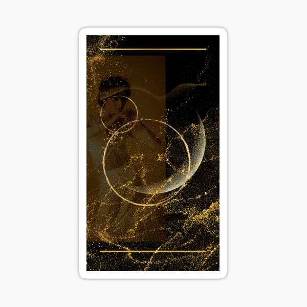 "golden dust girl" Sticker for Sale by Royal-Writing | Redbubble