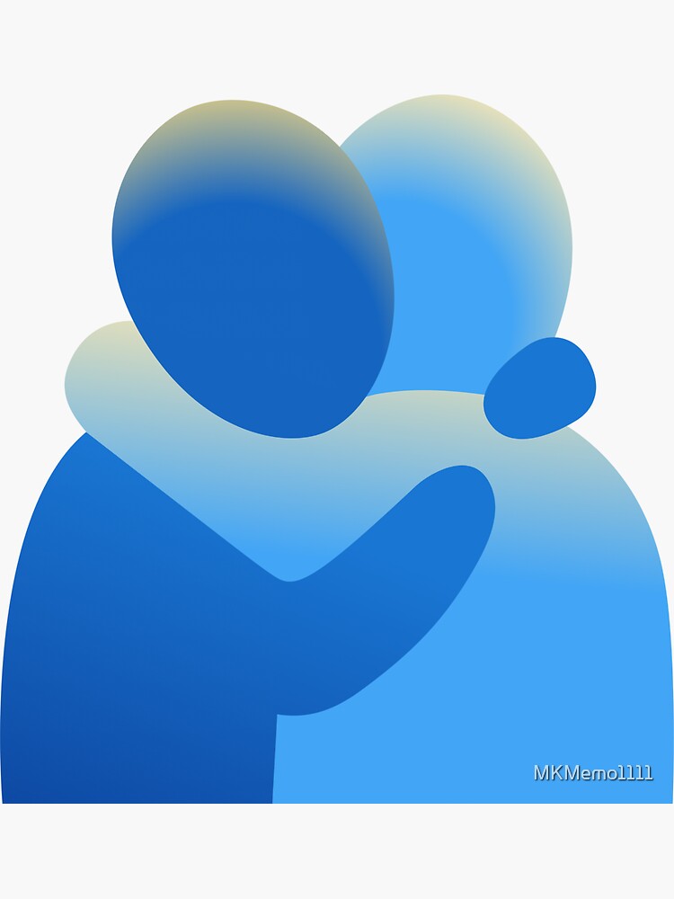 "People Hugging" Sticker for Sale by MKMemo1111 | Redbubble