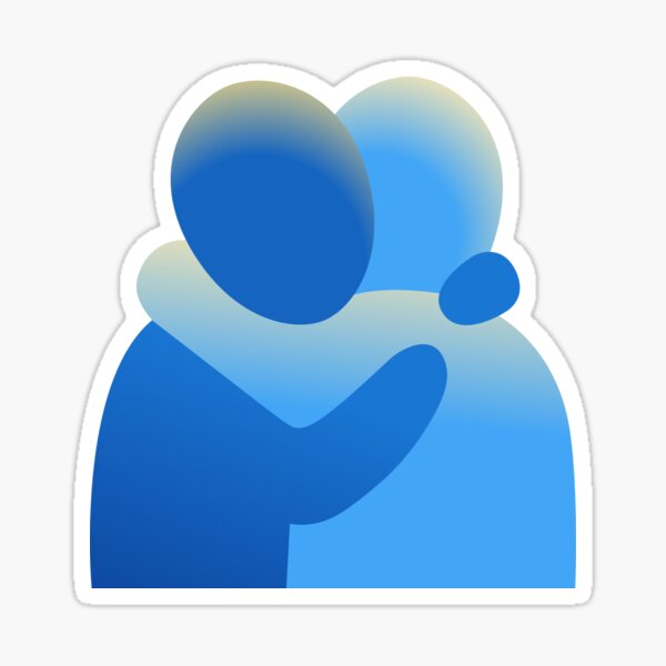 "People Hugging" Sticker for Sale by MKMemo1111 | Redbubble