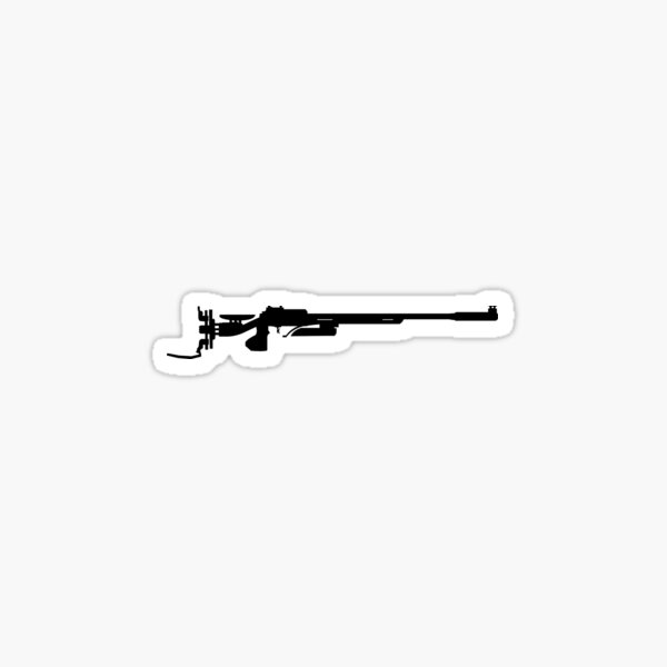 "Precision Rifle Silhouette (Black) Sticker" Sticker for Sale by ...